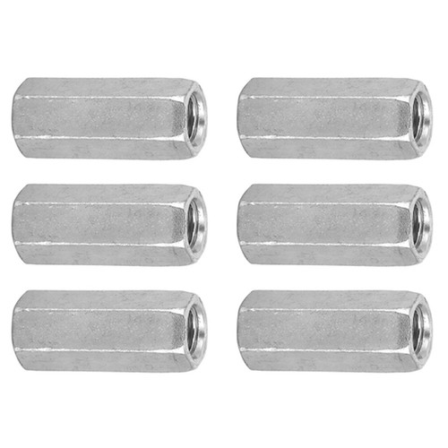 10pcs M8 Long Nuts Carbon Steel Hexagonal Shape Fasteners For Machinery ...