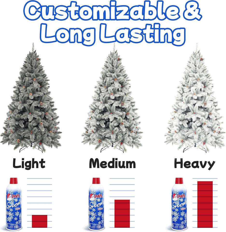 2 Pack 13Oz Snow Spray Flocking for Christmas Tree Windows Crafts ...