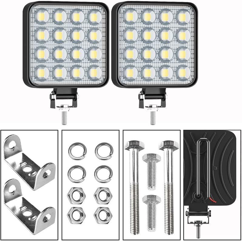 2x 4Inch 90w 12/24v white Led Spot Work Lights Lamp fit Tractor ...