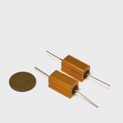 2 x Metal 75k ohm Power Resistor 5W 5 watt Aluminum Housed Wirewound 1% ...