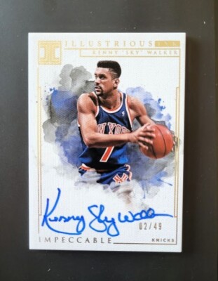 2018-19 Impeccable Kenny "Sky" Walker Auto #/49 On Card New York Knicks ...