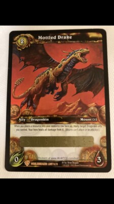 WOW TCG LOOT MOTTLED DRAKE MOUNT SET WORLDBREAKER (UNSCRATCHED) | eBay