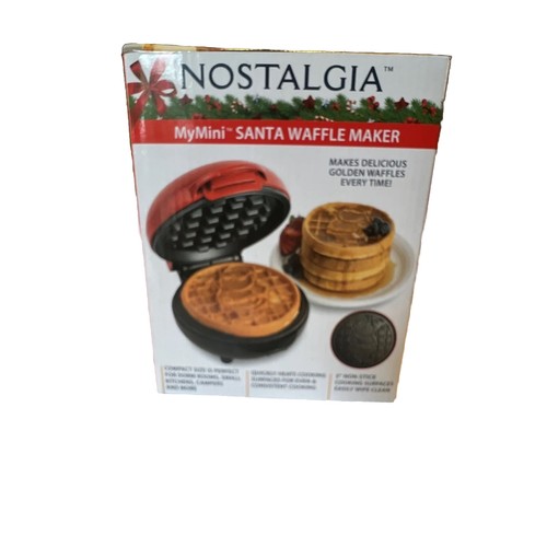 Nostalgia My Mini Santa Waffle Maker Christmas Holiday Limited Edition ...