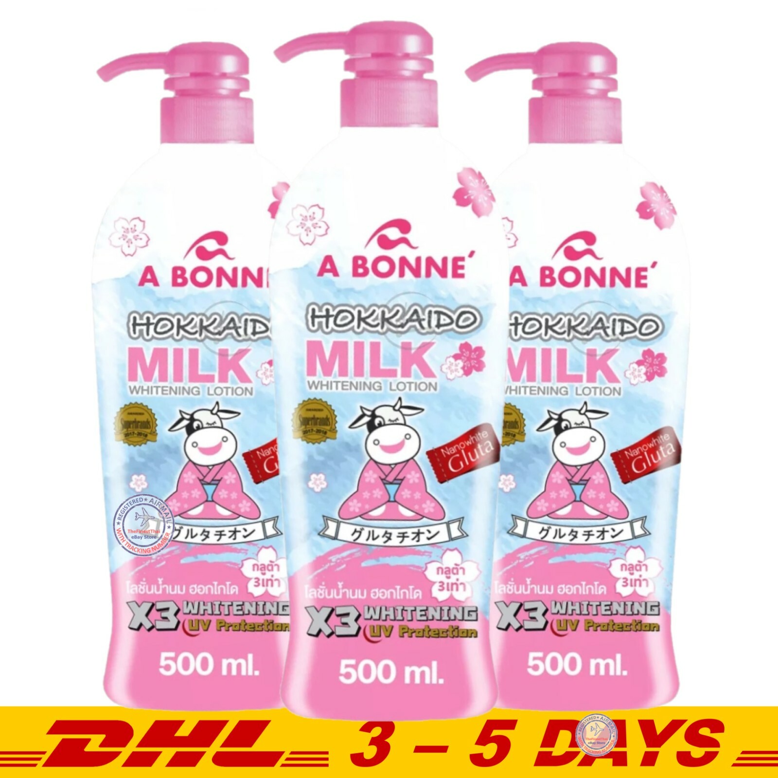 A Bonne Hokkaido Milk Body Lotion New Larger Size 500ml x3 | eBay