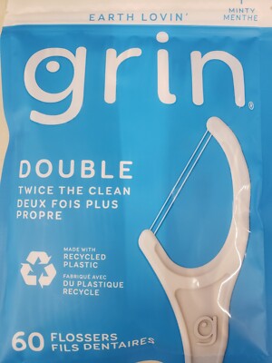 NEW Grin Mint Double Flossers 60-ct bag each Mint Flavor Bargain | eBay