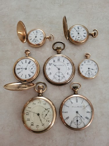 Gold Filled Scrap Lot Vintage Pocket Watches For Gold Recovery 14K GF ...