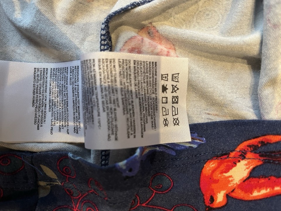 Joe Browns Size 12 Blue Jersey Wrap Dress With Bird Design Knee Length ...