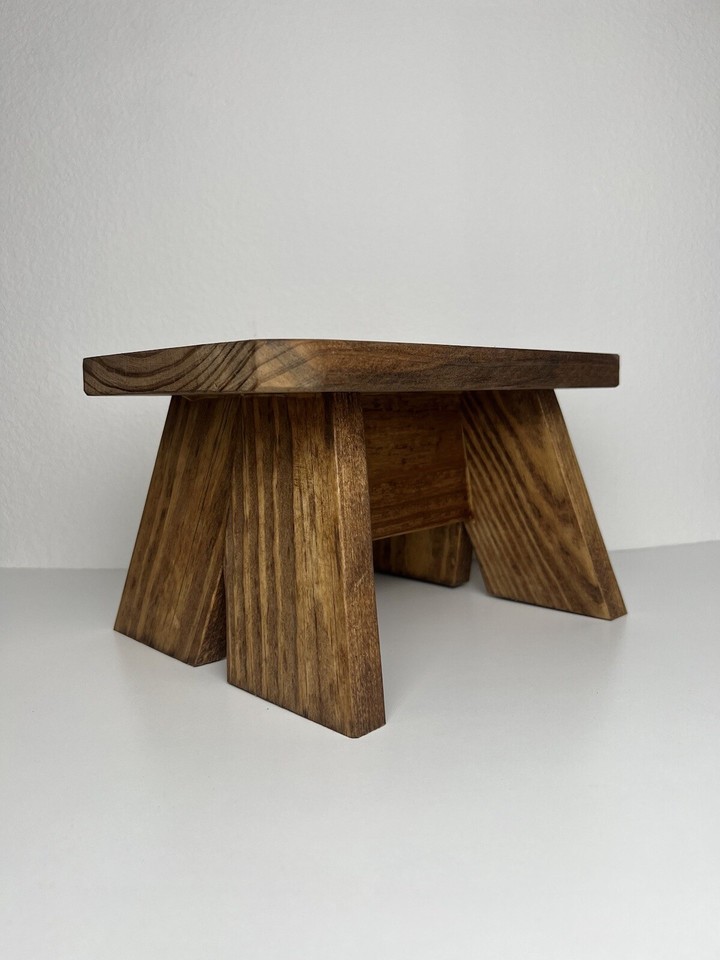 Small Wooden Stool, Handmade, Step Stool, Foot Stool, Plant Stand ...