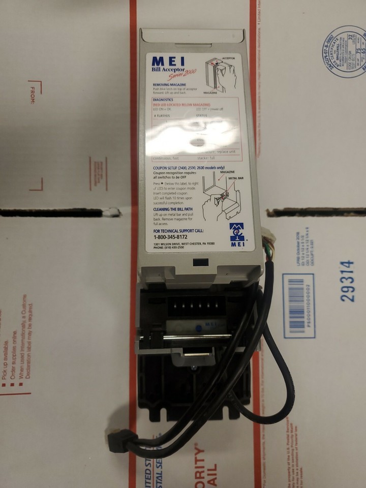 MEI MARS CPI VN2502 VN 2502 U3 $1 BILL VALIDATOR ACCEPTOR W/ HARNESS ...