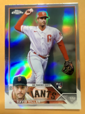 2023 Topps Chrome David Villar REFRACTOR ROOKIE #117 San Francisco ...