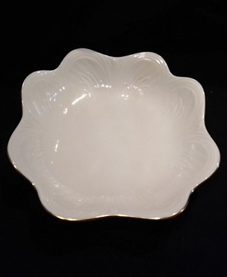 Lenox Scalloped Edge Decorative Bowl Gold Rim | eBay