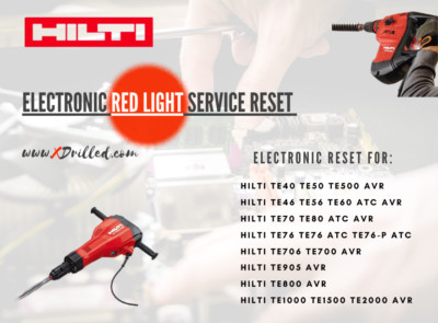 Electronic reset HILTI red light service reset RED LIGHT REMOVAL - for ...