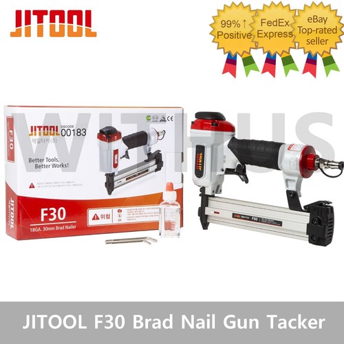 JITOOL F30 Brad Nailer Nail Gun Tacker Cordless 18GA. 10~30mm Made in ...