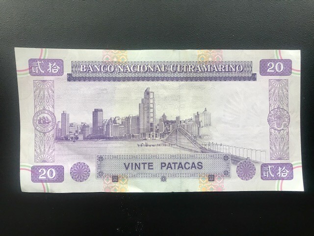 1996 Macau Banknote 20 Vinte Patacas , Banco Nacional Ultramarino | eBay