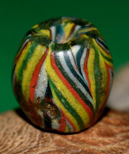Ancient Medieval Islamic Fustat Fused Rod Morphia / Morfia Glass Bead ...
