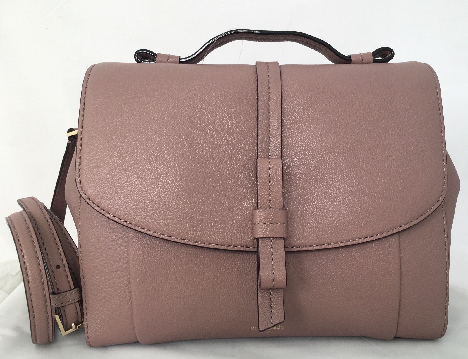 Kate Spade Fleur Randall Street Leather Satchel Handbag Porcini for ...