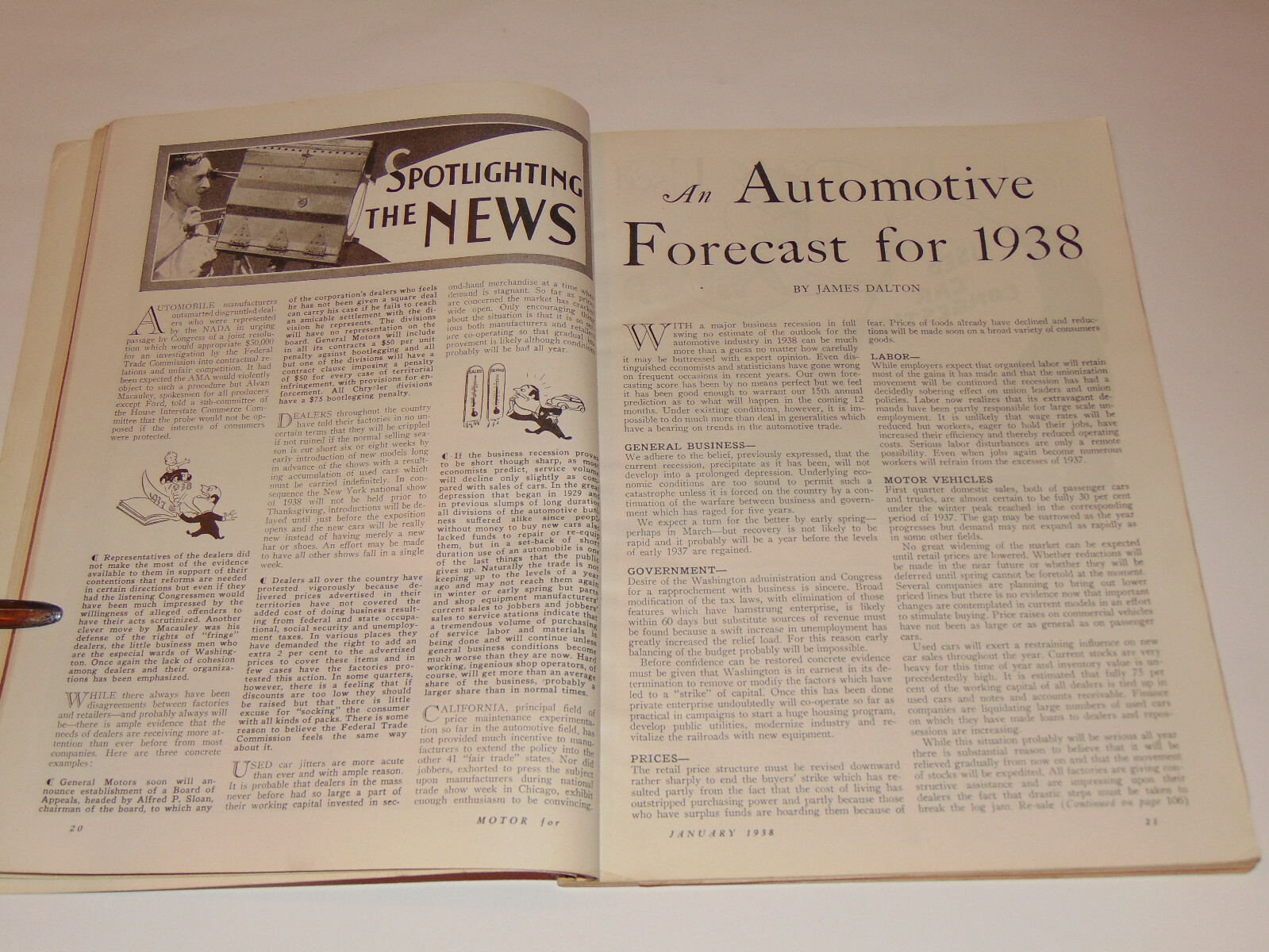 VINTAGE 1938 'MOTOR' MAGAZINE! SERVICE STATIONS TRADE PUBLICATION! ADS ...