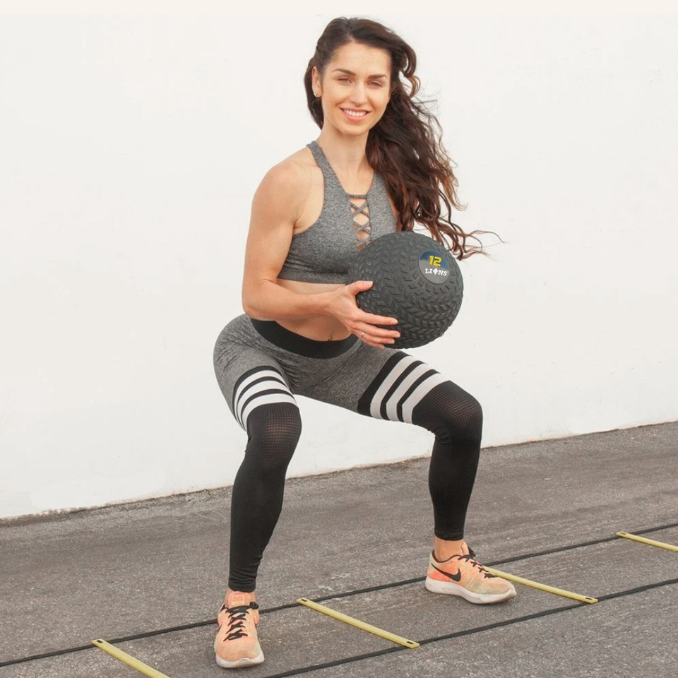Weighted Medicine Slam Ball No Bounce Gym Fitness Training Crossfit ...