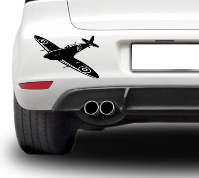 Spitfire Fighter Plane Silhouette Decal / Sticker *BBMF* *WW2* *Spit ...