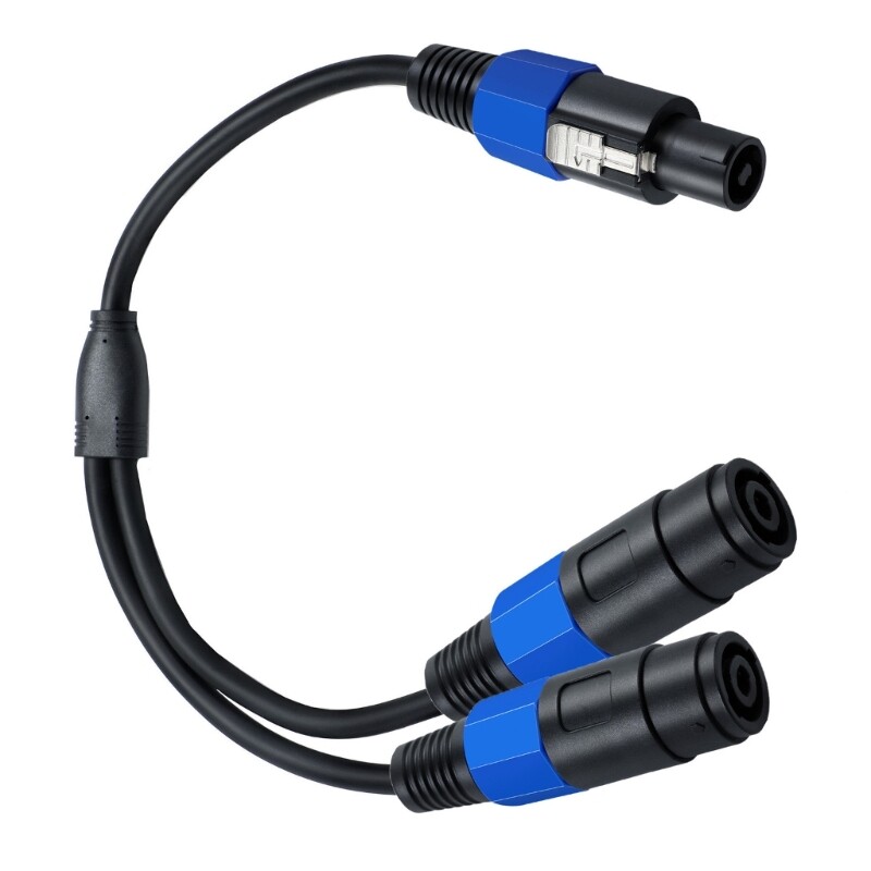 Durable Male to Dual Female Speaker Splitter Cable Speakon Adapter ...