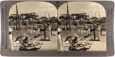 Ägypten Alexandria Mahmoudiyah Kanal Foto Stereo Vintage c1910 | eBay