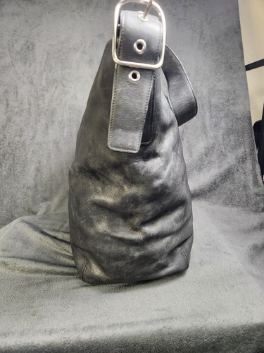 Coach Vintage Legacy Duffel Bucket Shoulder Hobo Bag Black Leather F1S ...