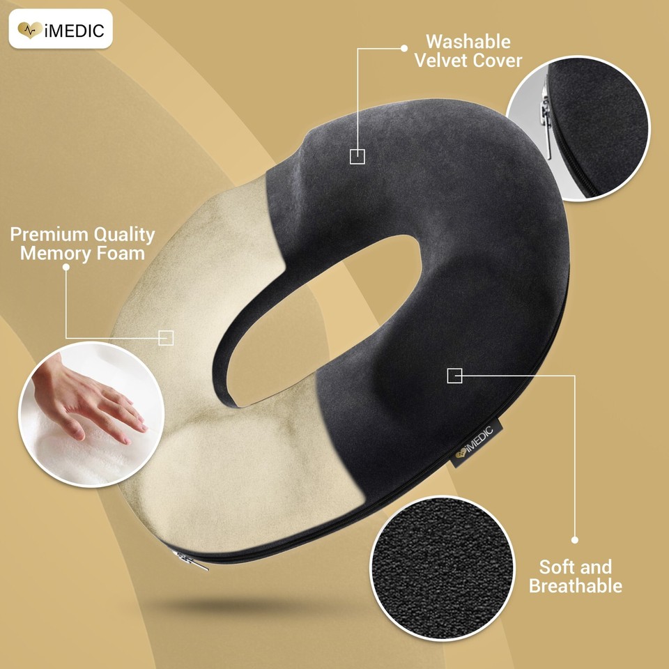 Donut Cushion Memory Foam Medical Ring Seat Pain Relief Orthopedic ...