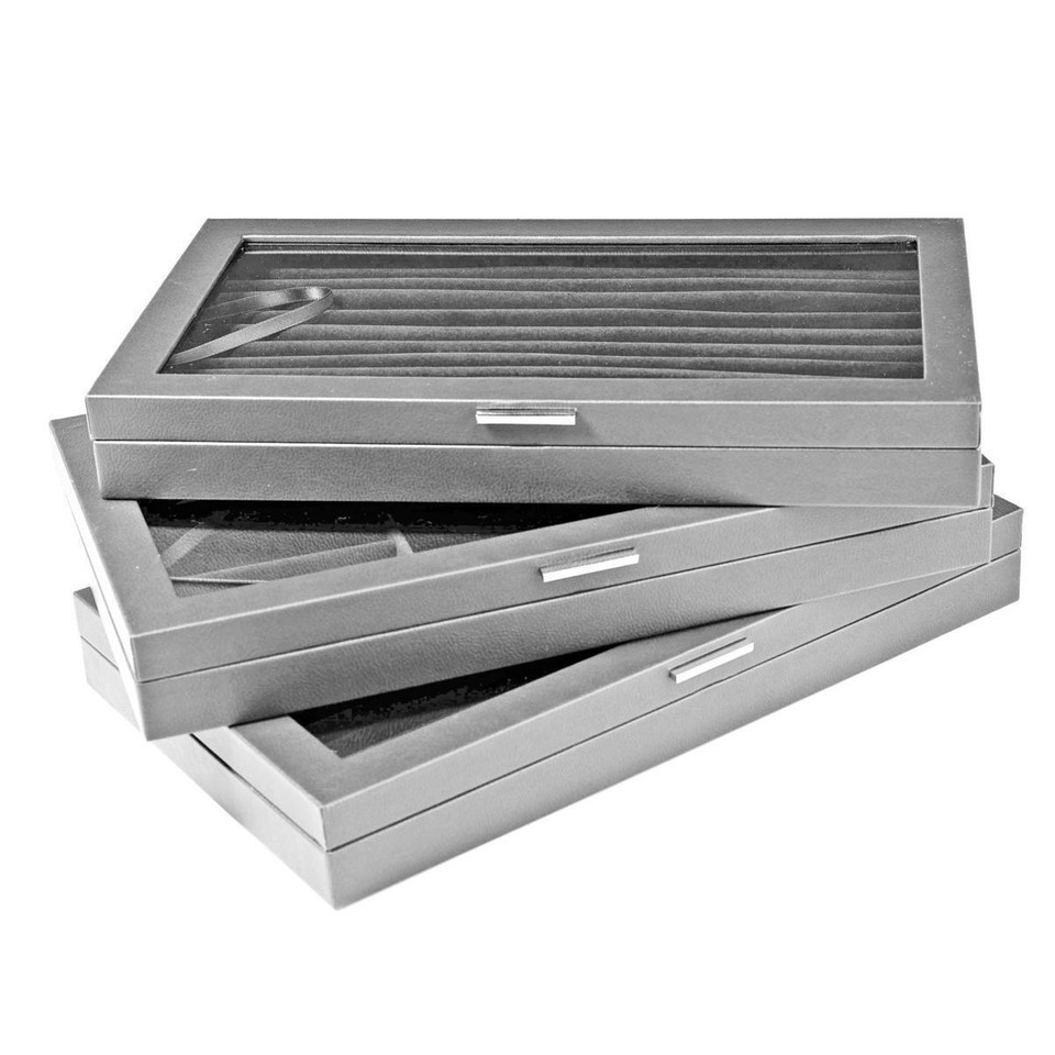 Colleen's Prestige 3-Piece Croc Large Stackable Jewelry Box Set ...