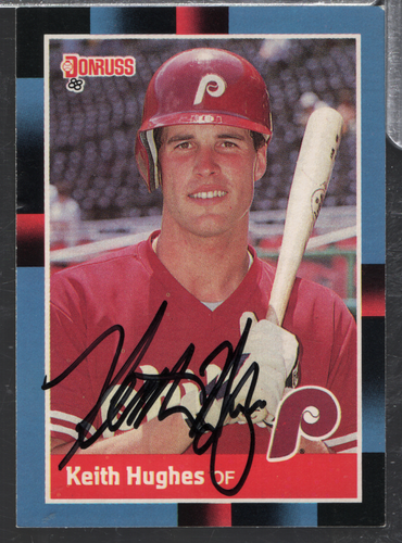Keith Hughes Phillies Autographed 1988 Leaf Donruss #643 w/COA ...