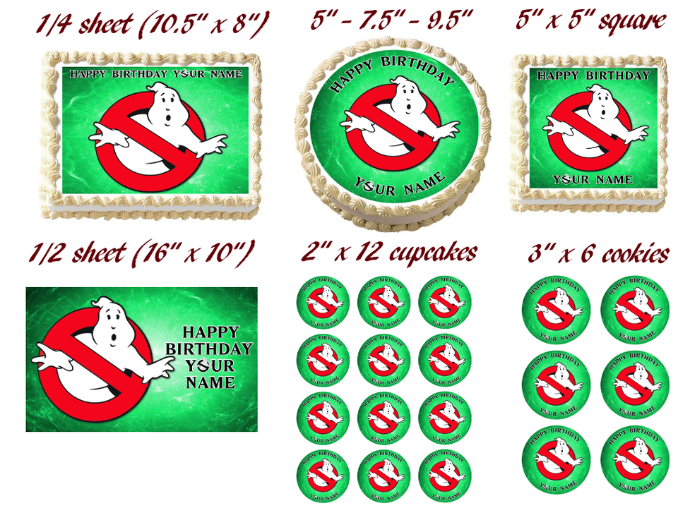 GHOSTBUSTERS Party Edible Cake topper image | eBay