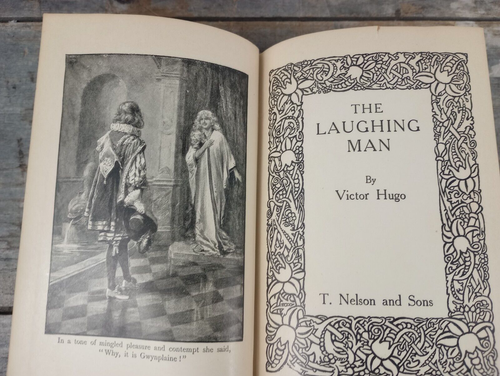The Laughing Man by Victor Hugo c. 1931 T. Nelson and Sons Vintage Red ...