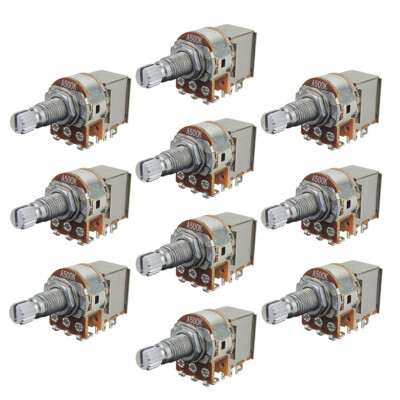 10pcs A500K Push Pull Potentiometer Pots Volume Tone Control Long Split ...