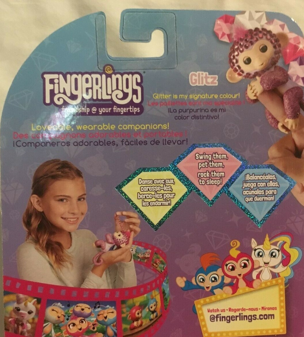 NEW WowWee Fingerlings 2019 GLITZ Bling Interactive Monkey Toy Limited ...