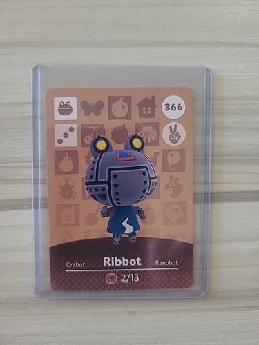 Ribbot # 366 Animal Crossing Amiibo Card AUTHENTIC In Protective Sleeve ...