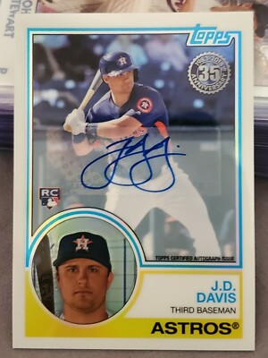 2018 Topps 35th Anniversary Auto #77 JD Davis 25/99 RC Rookie Autograph ...