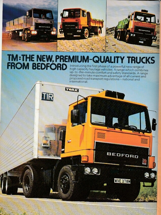 1974 BEDFORD TM TRUCK Range 18p UK Brochure & 16p Specs 1700 2250 2600 ...