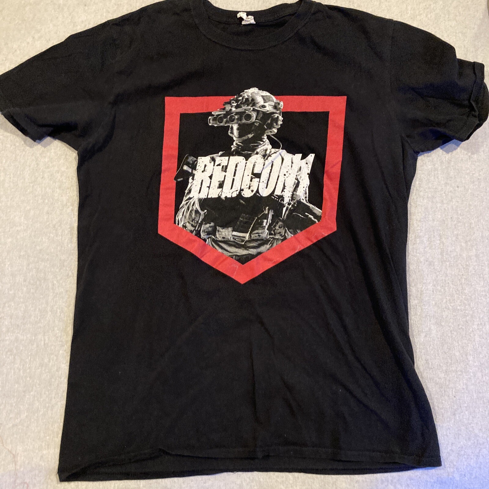 Redcon 1 - Black & Red Logo - DUAL SIDED PROMO T-Shirt - Men's Size ...