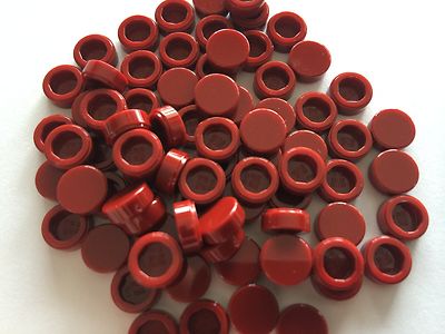 Lego New Lot Od 25 Dark Red 1x1 Round Smooth Finishing Tile Floor Roof ...