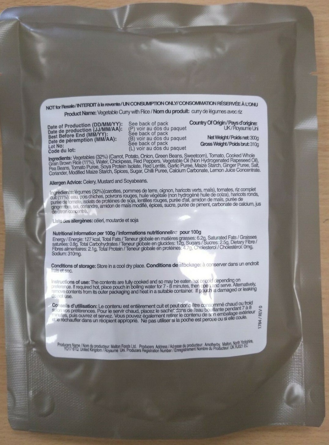 BRITISH ARMY MOD RATION PACKS MEALS MRE EMERGENCY FOOD SUPPLIES READY ...