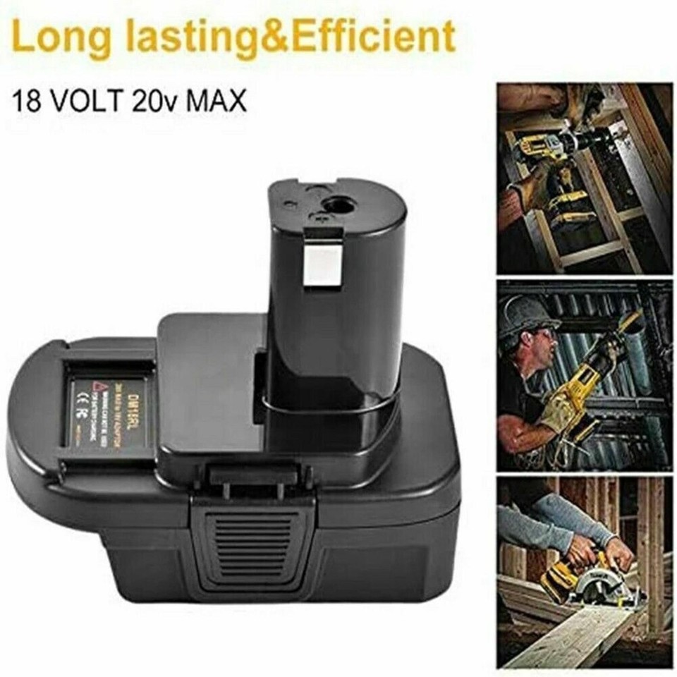 USB+Type-C Battery Adapter For Dewalt 18V Battery Convert to for Ryobi ...