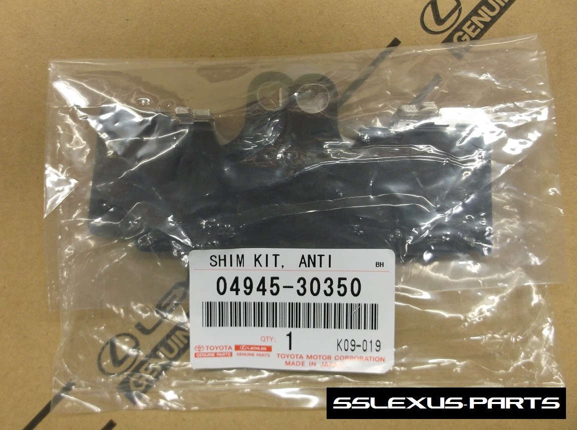 2014-2017 Lexus IS350 IS200T F Sport Front Brake Pad Shim Kit 04945 ...