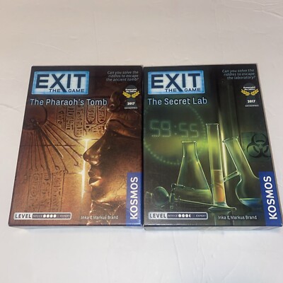 Exit the Game Set of 2 Open box The Pharaoh’s Tomb The Secret Lab ...
