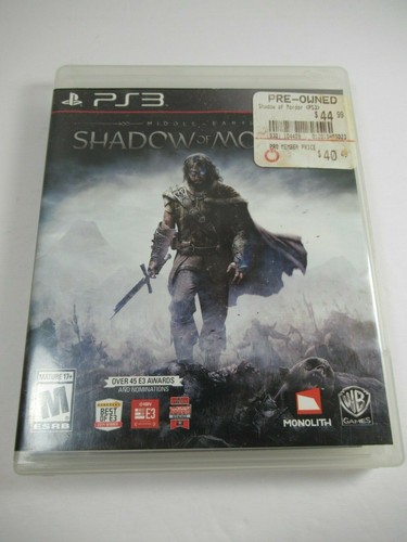 Shadow of Mordor Middle Earth PS3 Playstation 3 Complete Manual Disk ...