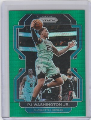 2021-22 Panini Prizm PJ Washington Green Hyper Prizm #78 Hornets ...