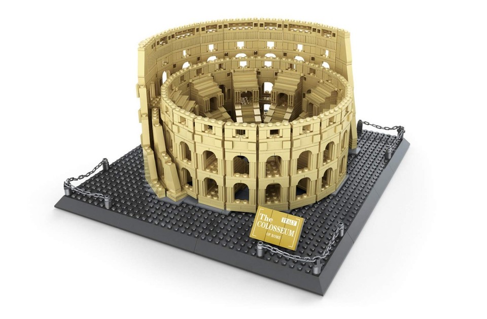 Roman Colosseum Building Block Set – 1756-Pieces Colosseum Model ...