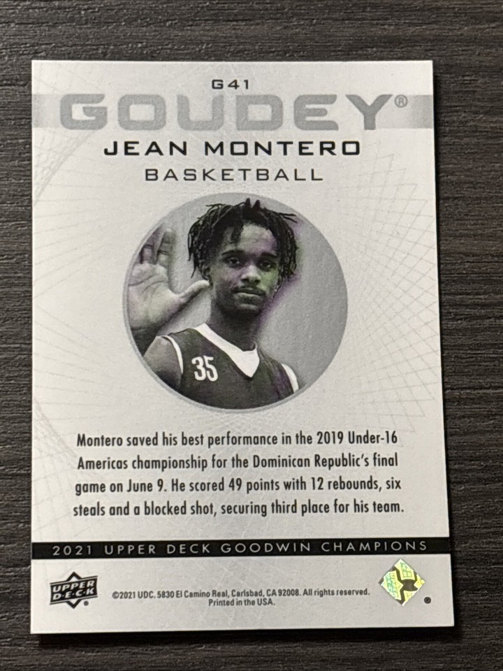 2021 Upper Deck Goodwin Champions Goudey Platinum Cosmic /99 Jean ...