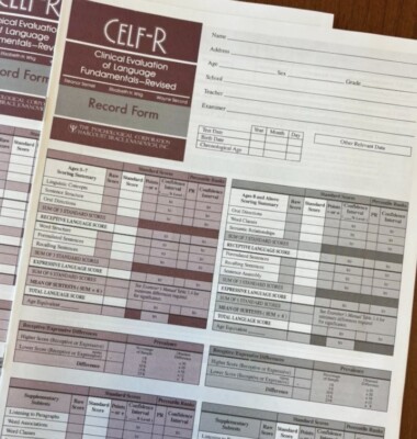 CELF-R Clinical Eval.of Language Fundamentals-R Test Booklets 1987 Lot ...