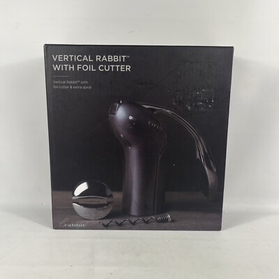 Rabbit Vertical Lever Corkscrew Wine Opener with Foil Cutter | eBay
