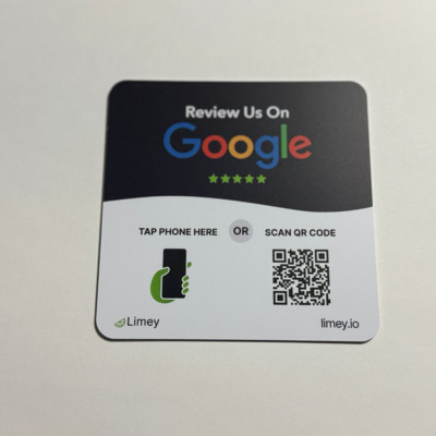 10-Pack Google Review Plates – Matte Finish | NFC + QR | Table Display ...