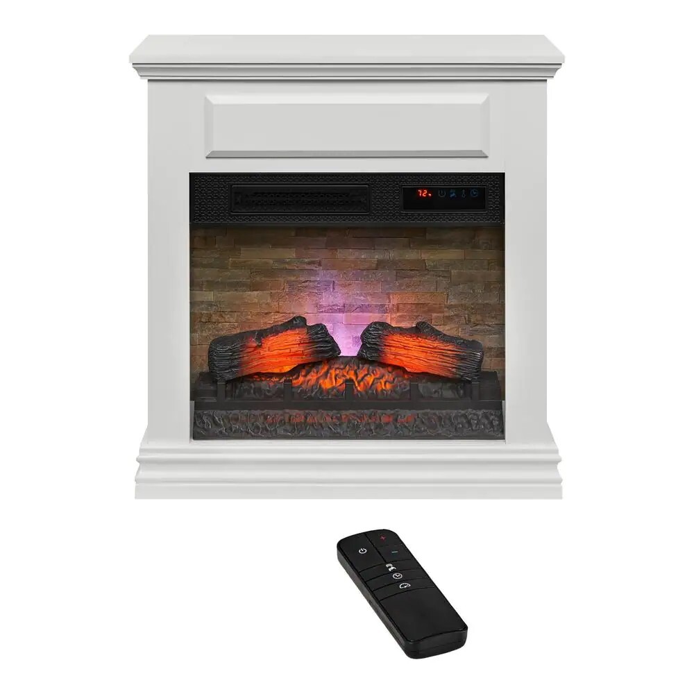 StyleWell 150434 Wheaton 31 in. Freestanding Wooden Infrared Electric ...